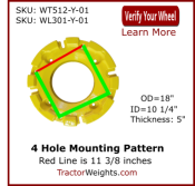 Wheel Weight Mounting Patterns - The Tractor Weight Store™